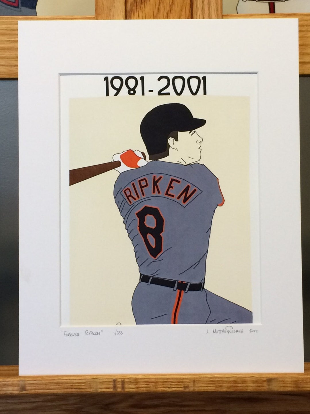 11x14 Limited Edition Hand Signed MATTED PRINT "forever Ripken" - Cal ...