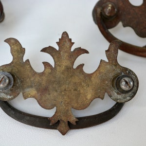 Original Antique Hardware Colonial Revival Brass Drawer Pulls 5 - Etsy