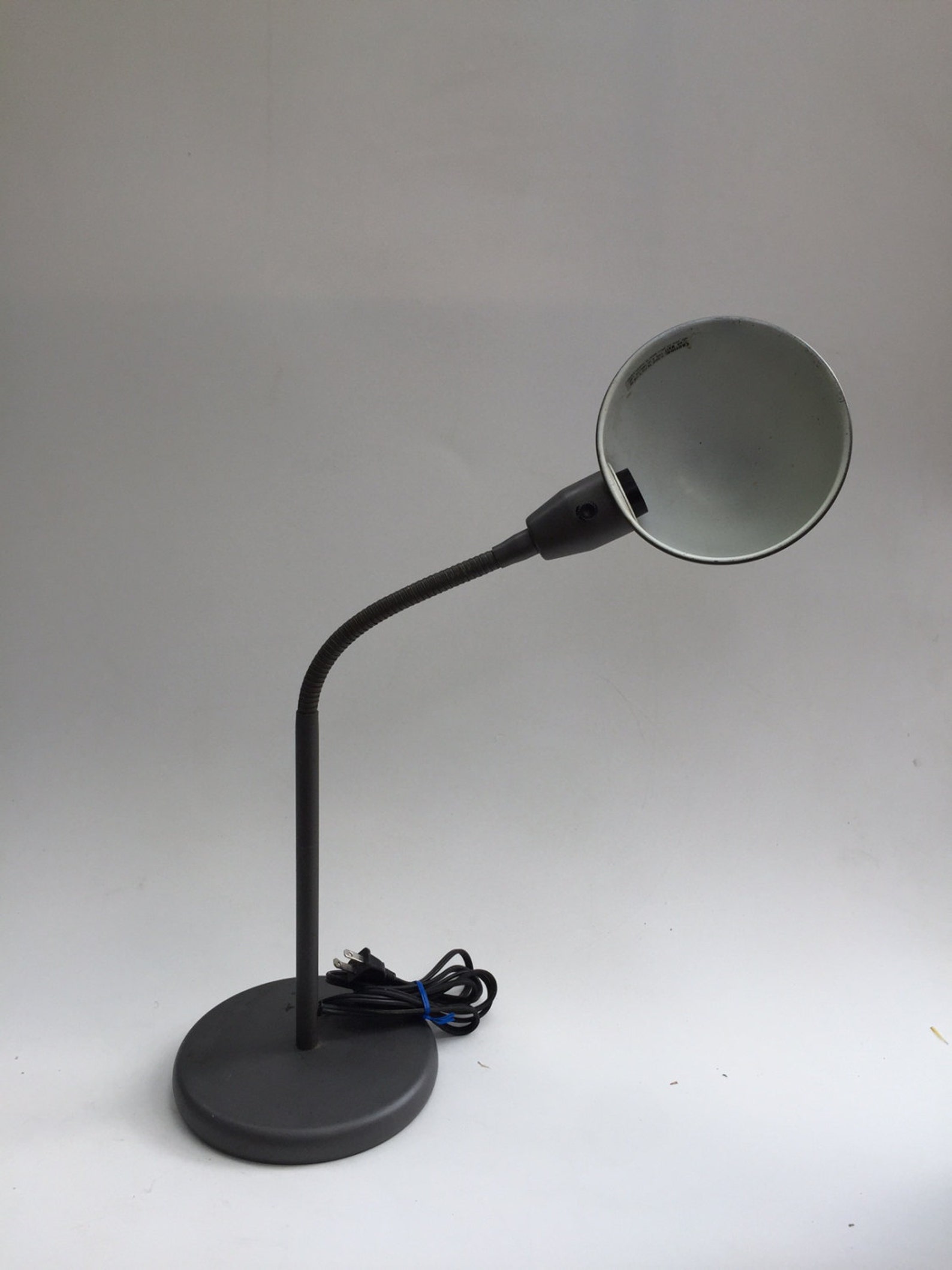 Industrial Gray Desk Work Bench Lamp With Flexible Neck - Etsy