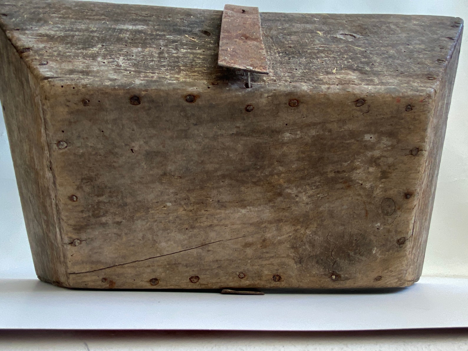 Rustic Rectangular Wood Pail With Steel Strap Handle and - Etsy