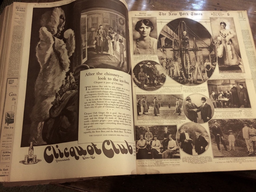 One Month of New York Times 1922 Gatsby Roaring 20's Newspaper December ...