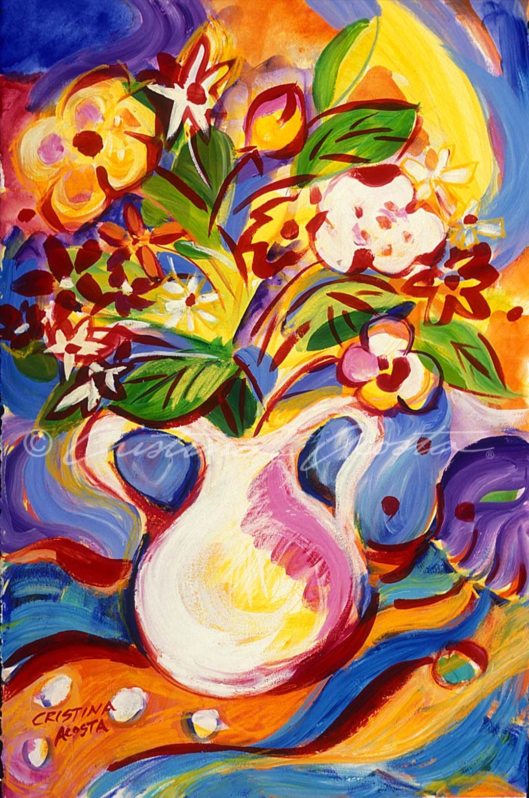 Paint Happy Bouquet Paint Happy Original Art Book Cover by - Etsy