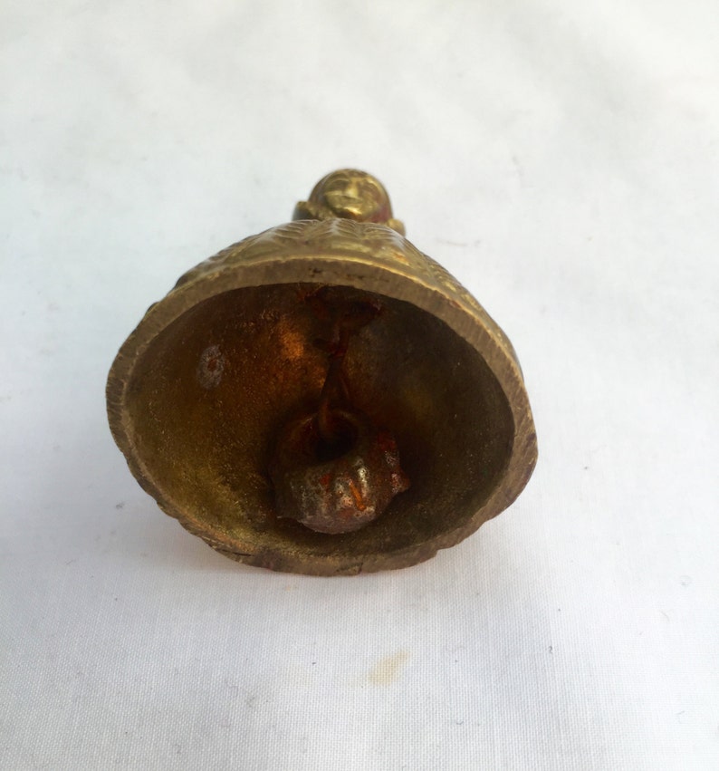 Vintage Elizabethan Small Brass Bell - Etsy