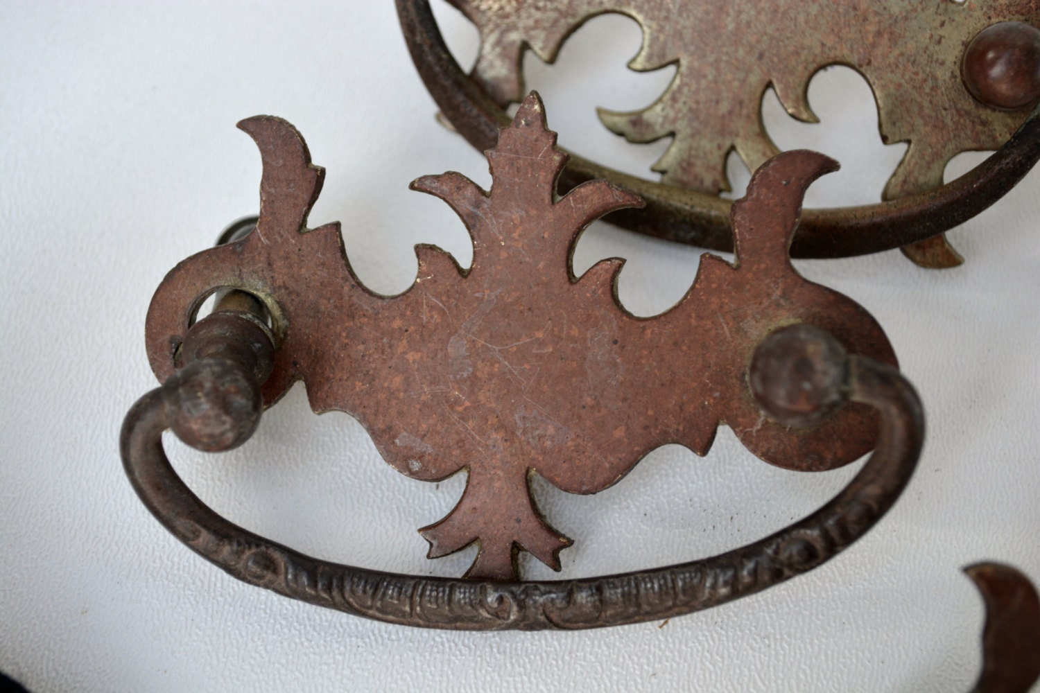 Original Antique Hardware Colonial Revival Brass Drawer Pulls 5 - Etsy