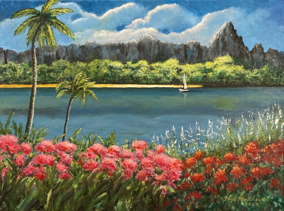 Tropical Paradise Original Impressionist One-of-a-kind Landscape ...
