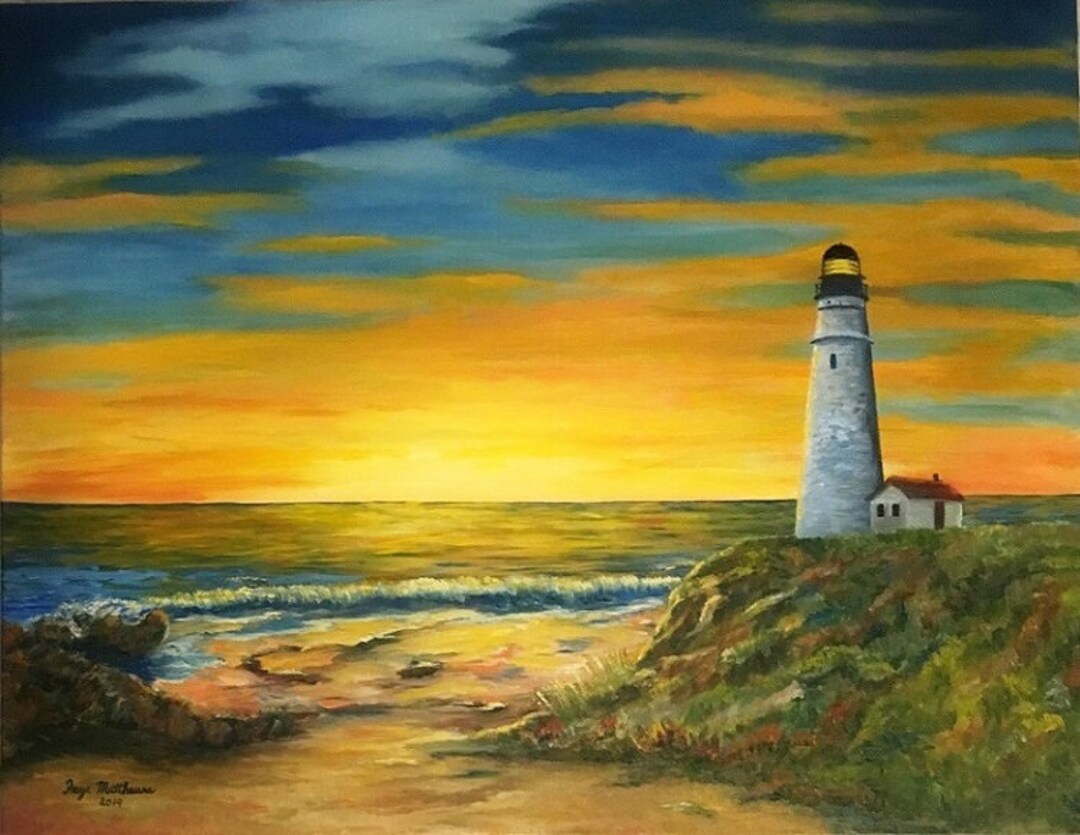 The Coast Original Impressionist One-of-a-kind Landscape Oil Painting ...