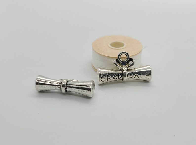 Silver Color Graduate Diploma Charm Pendant Graduate Diploma - Etsy
