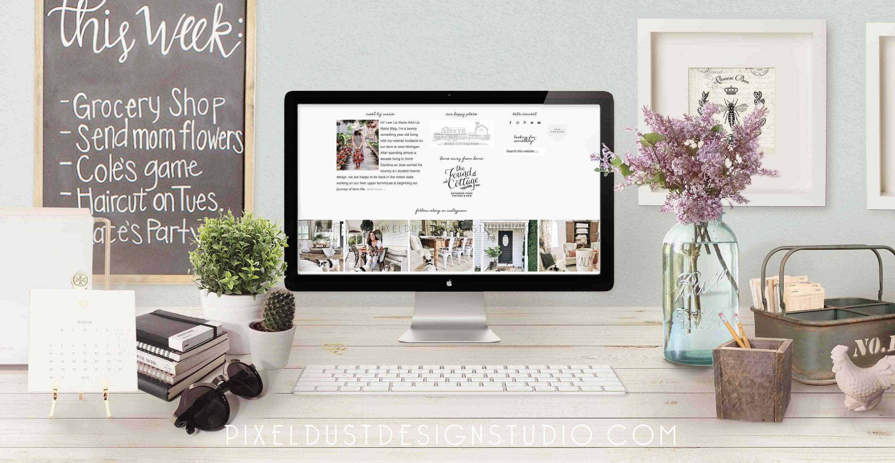 Farmhouse Style / Mac Computer Desktop Mockup / Styled Scene ...