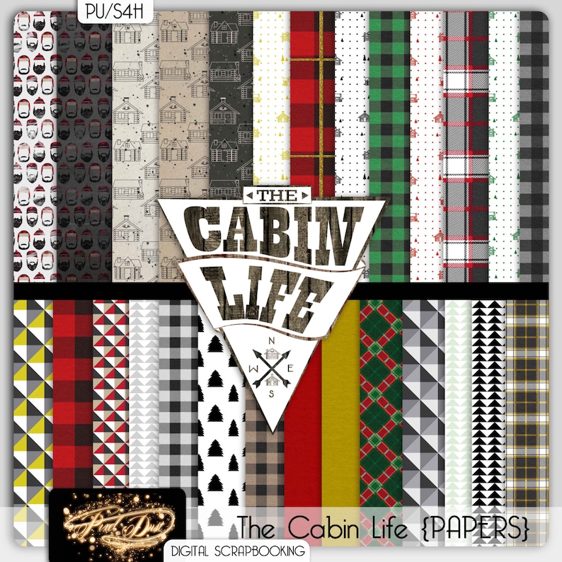The Cabin Life (digital Scrapbooking Mega Kit) - Etsy