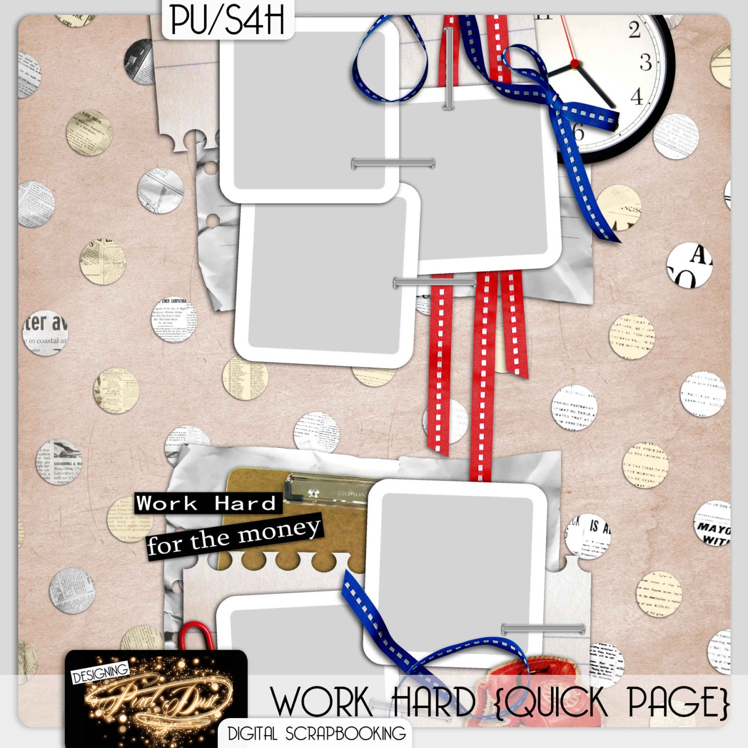 Work Hard for the Money (digital Scrapbooking Kit) - Etsy
