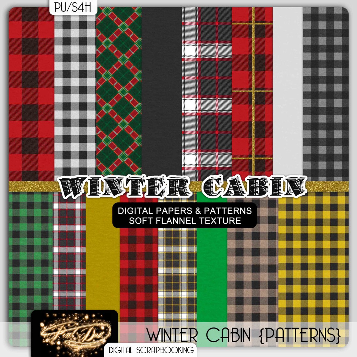 Soft Plaid, Tartan, & Flannel Textures Papers and Patterns - Etsy