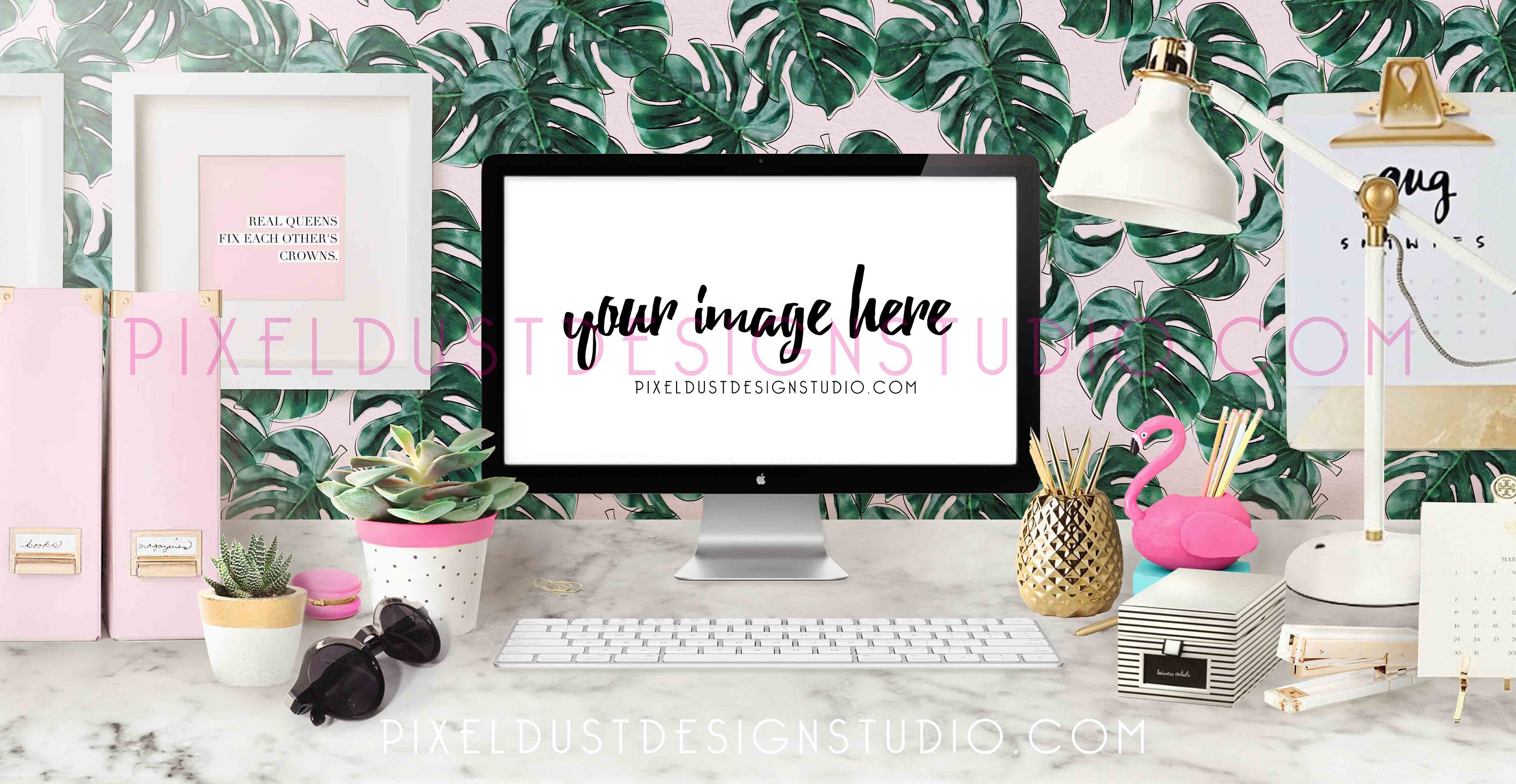 Wild Palms / Mac Computer Desktop Mockup / Styled Scene / Commercial ...