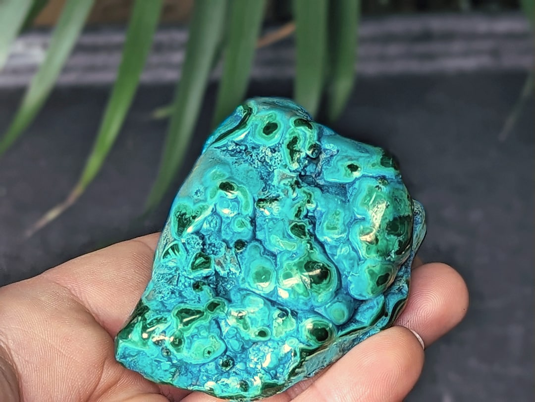 Botryoidal Chrysocolla Malachite Green Swirl Polished Freeform - Etsy