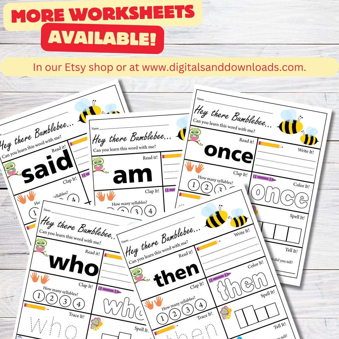 Printable Sight Word 'does' Worksheet: Kids Learning Activity (PDF) - Etsy