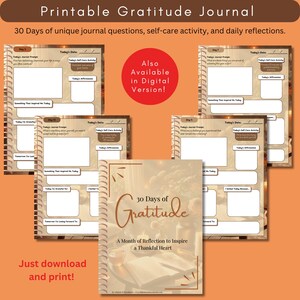 Printable Gratitude Journal, Printable Journal Planner, Printable ...