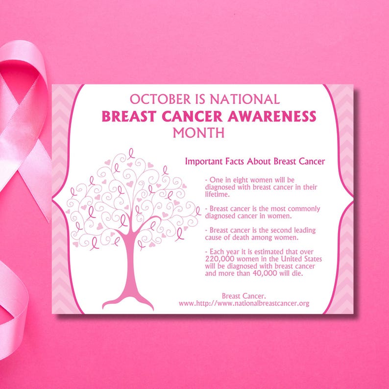 Breast Cancer Awareness Printable Flyer (8.5x11) (digital Download) - Etsy