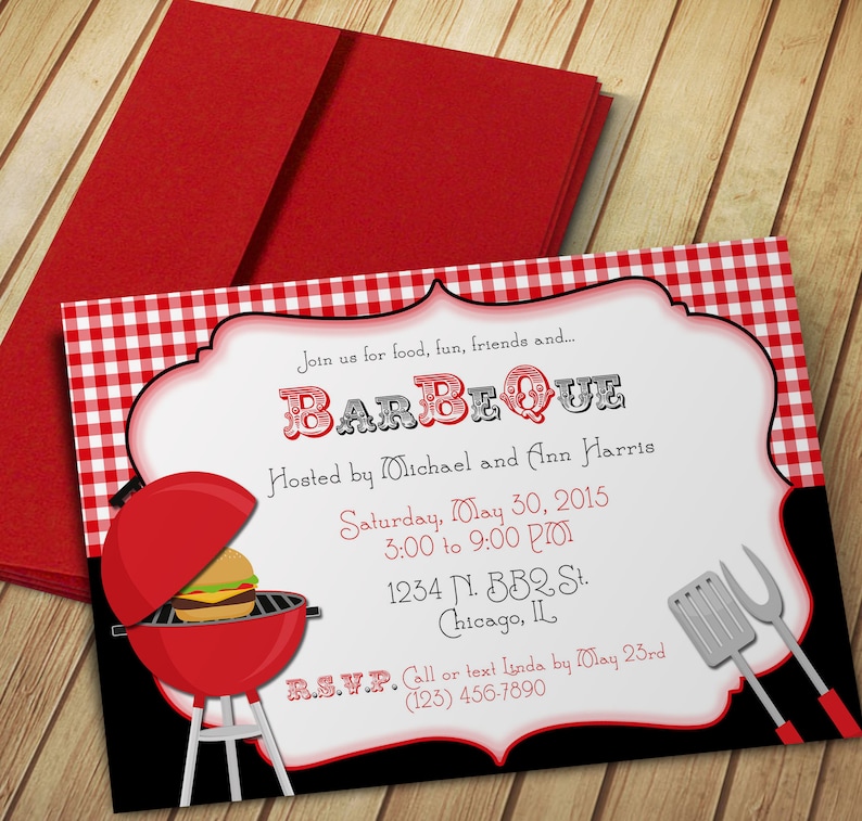 Bbq Birthday Invitation Wording