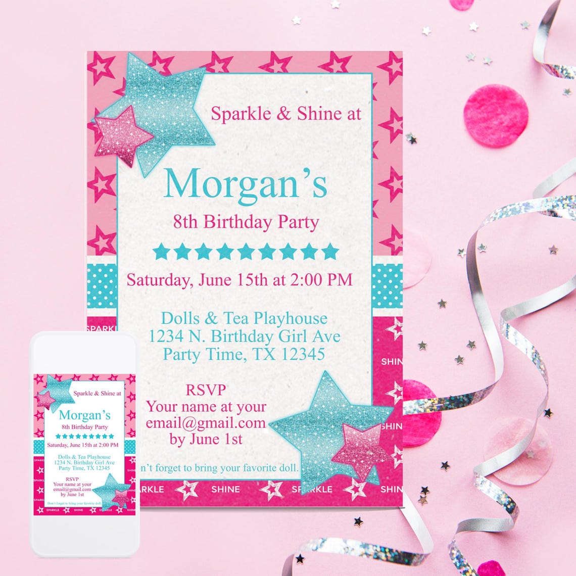 American Birthday Girl, American Birthday Girl Invite, American ...