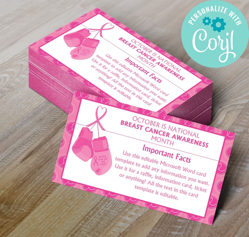 Breast Cancer Printable Cards Breast Cancer Cards Breast - Etsy
