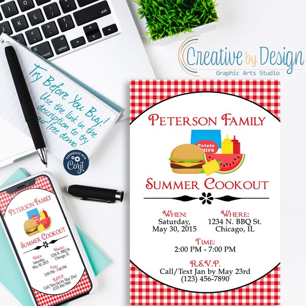 Cookout Invitation - Etsy