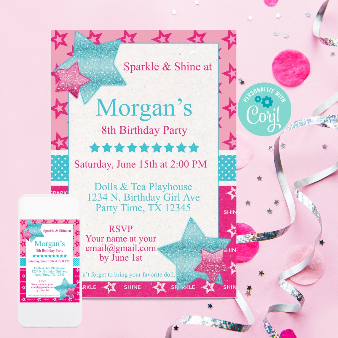 American Birthday Girl, American Birthday Girl Invite, American ...