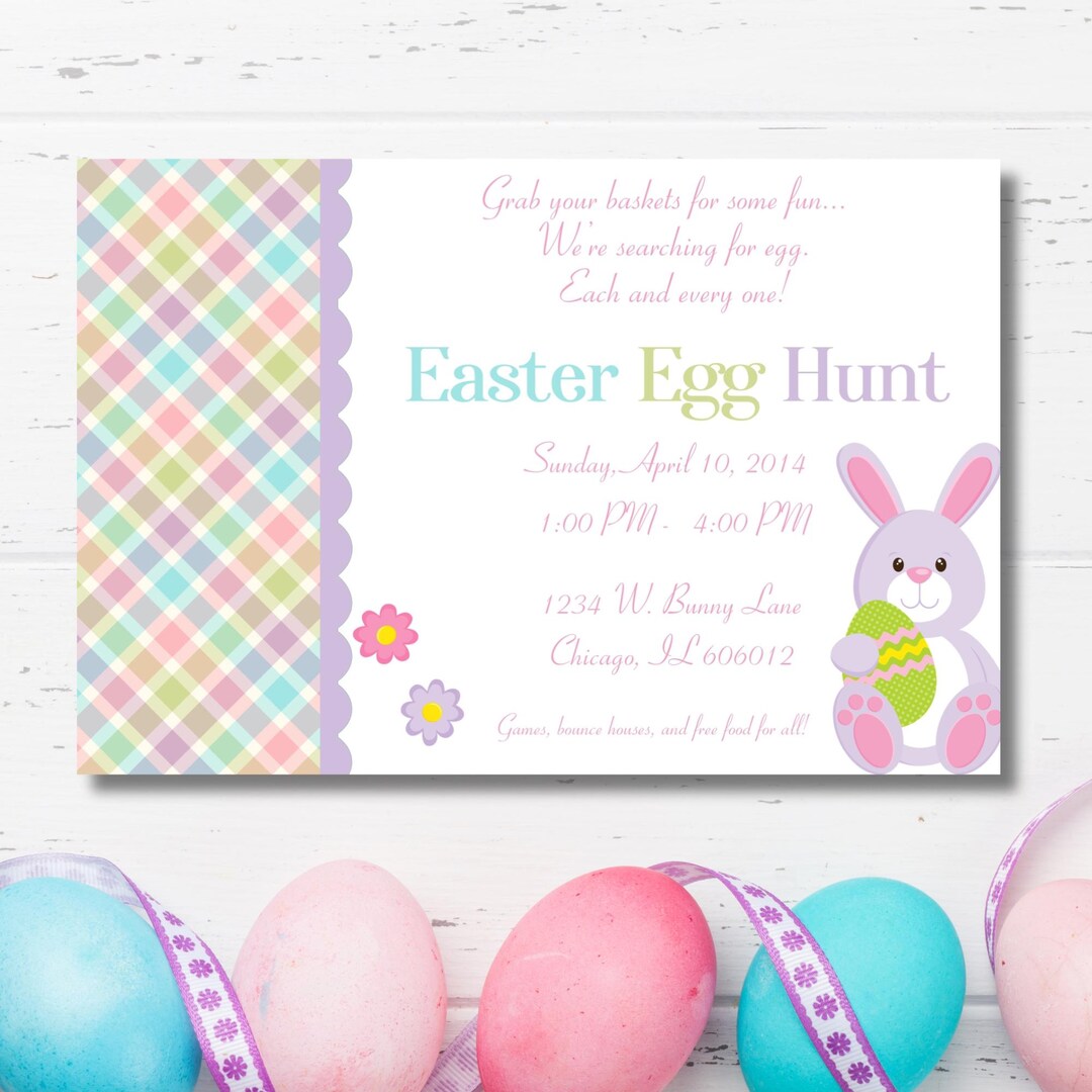 DIY Easter Invite, Easter Invitation Template, Easter Invite, Custom ...