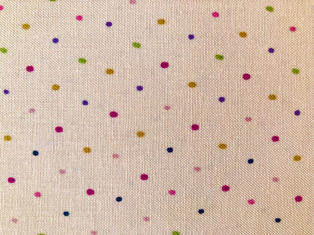 Pale Peach Polka Dot Fabric - Etsy