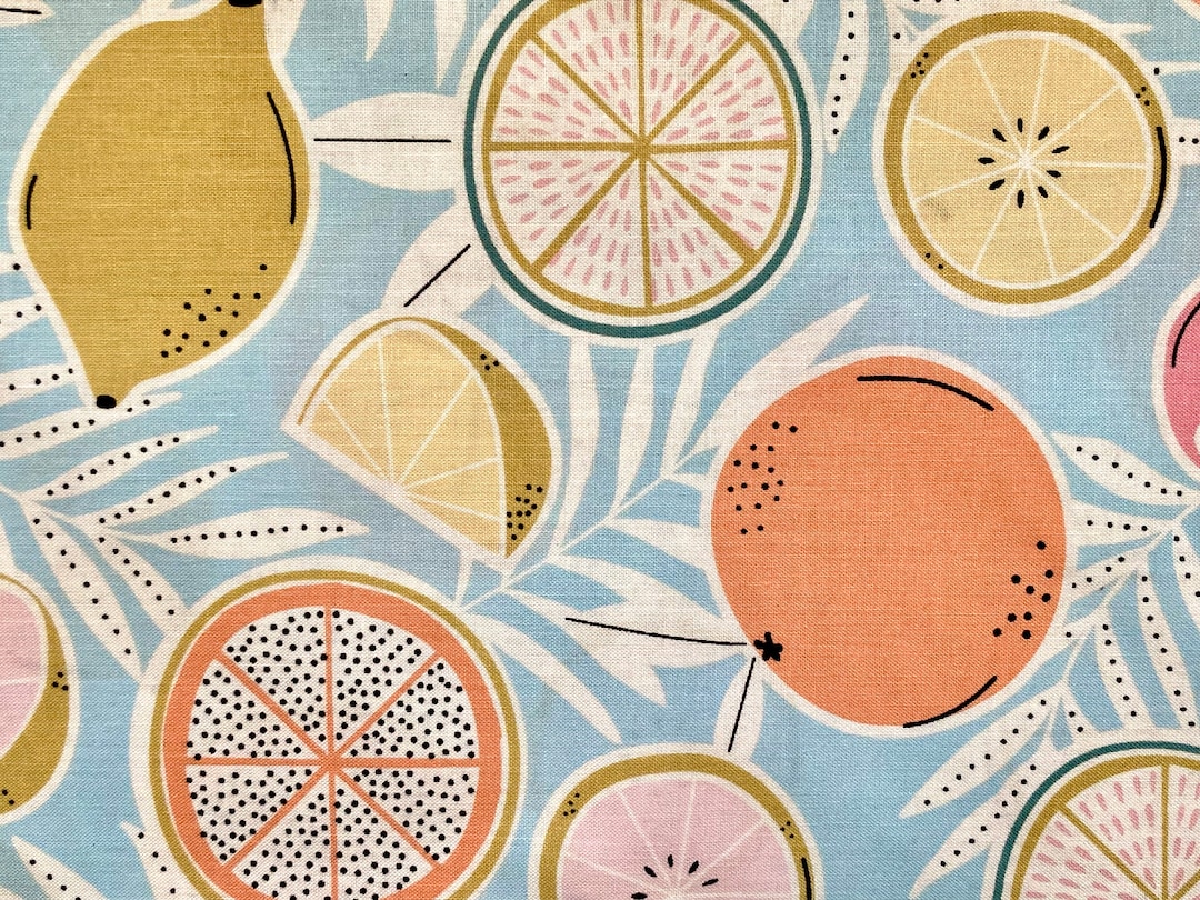 Citrus Fruit Fabric - Etsy