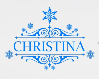 Frozen Name Wall Decal - Etsy