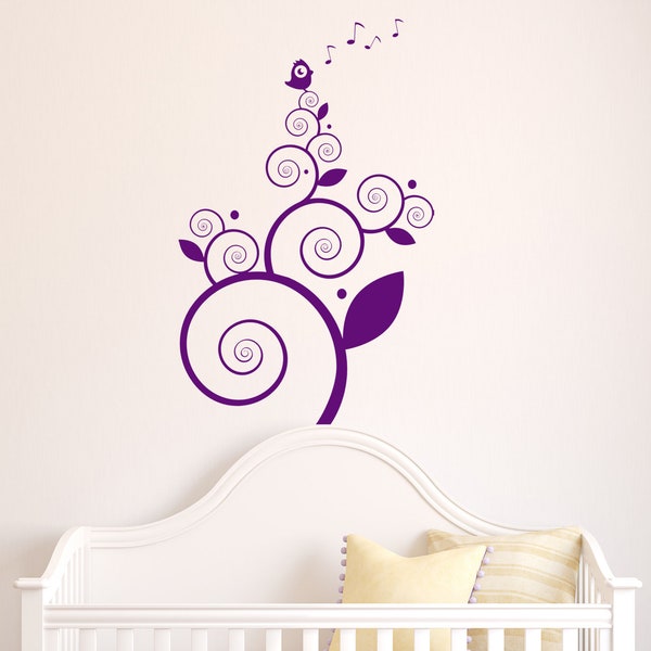 Swirl Tree Decal - Etsy