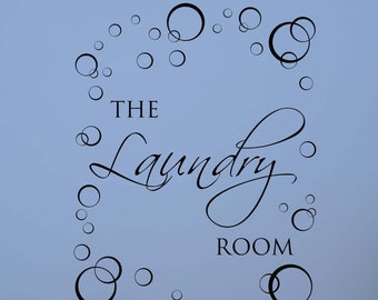 Laundry Room Bubbles Wall Decal - Etsy