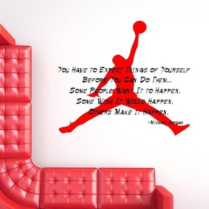 Michael Jordan Quote for Wall, Basketball Wall Decal, Inspirational ...