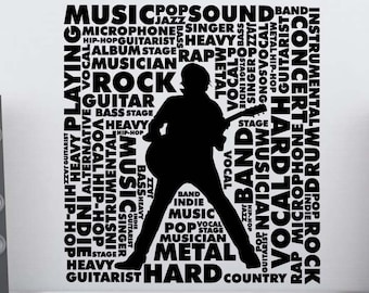 Rock Star Wall Decal | Etsy