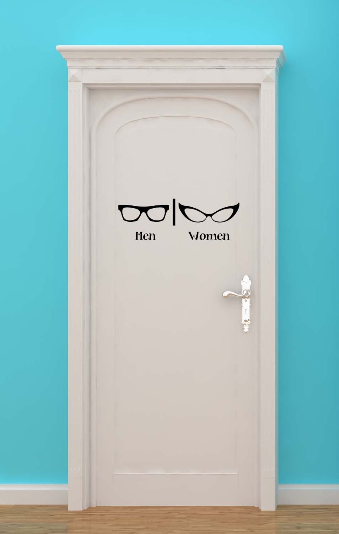 Bathroom Door Sign, Restroom Wall Decal, Men, Women, Optometrist ...