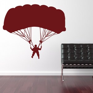 Military Wall Art, Paratrooper Decal, Parachute Decor, Parachutist ...