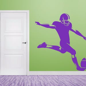 Football Decals, Football Kicker, Football Wall Art, Mancave Decor ...