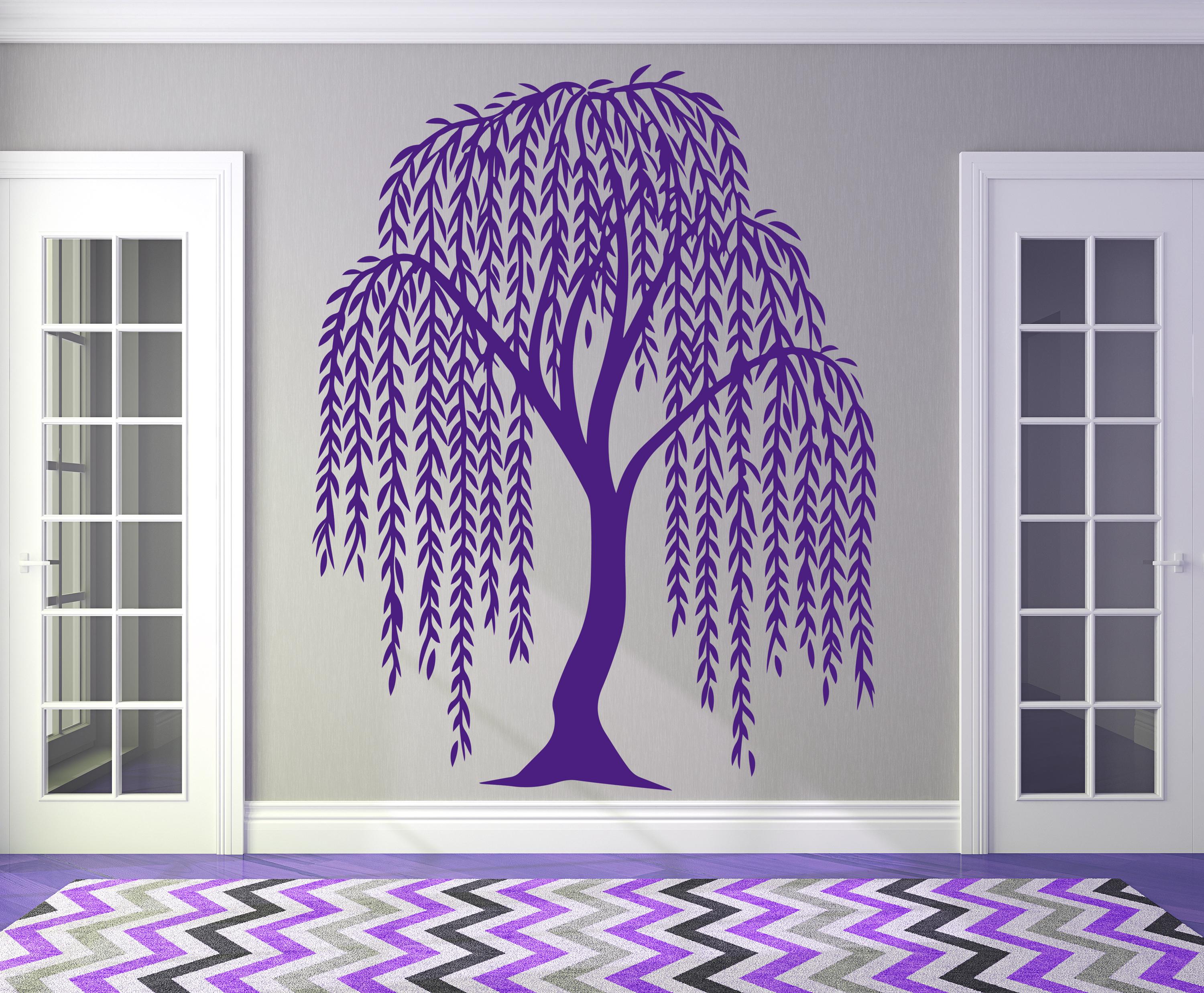 Weeping Willow Tree Wall Decal, Tree Art, Large Tree Decals, Branches ...