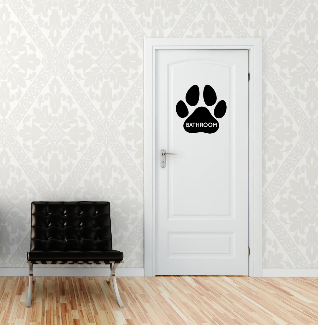 Vet Exam Room Door Decals, Paw Print Signs, Veterinary Clinic Door ...