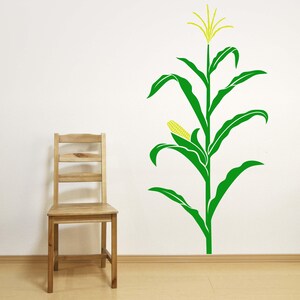 Corn Stalk Decal, Corn Wall Art, Harvest Decor, Autumn Wall Art, Fall ...