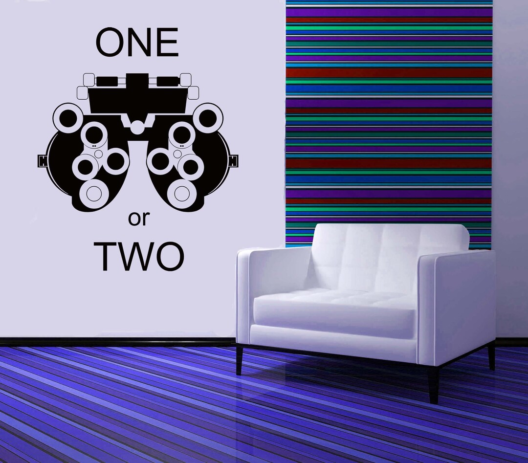 Optometry Wall Decal, Eye Doctor Office Decor, One or Two Phoropter ...