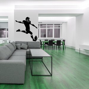 Football Decals, Football Kicker, Football Wall Art, Mancave Decor ...