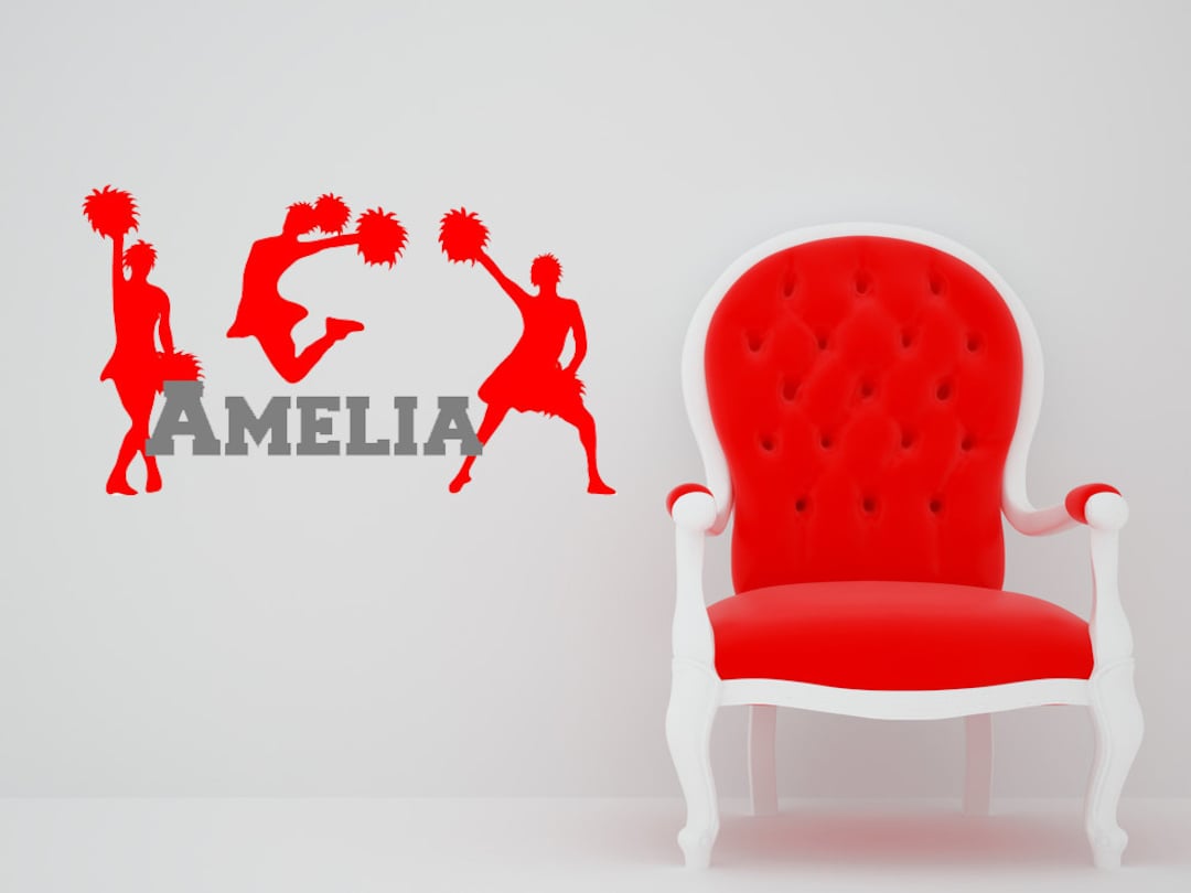 Cheer Wall Decal, Custom Name Sign, Cheerleader Coach Gifts ...