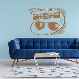 Sunglasses Decal, Glasses Wall Art, Man Cave Wall Decor, Aviator Wall ...