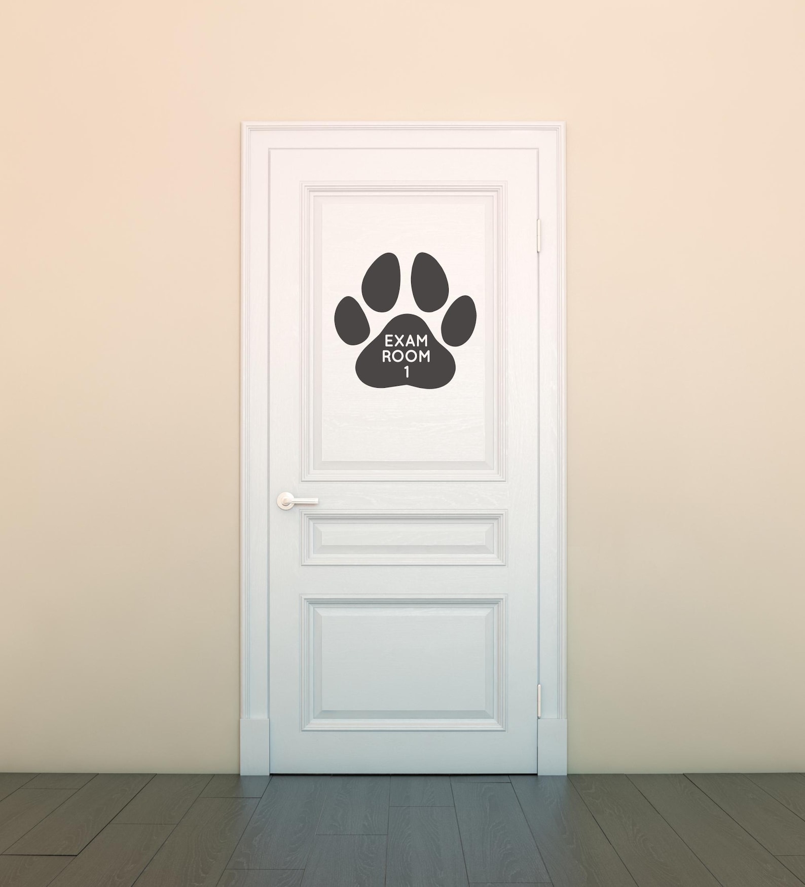 Vet Exam Room Door Decals, Paw Print Signs, Veterinary Clinic Door ...