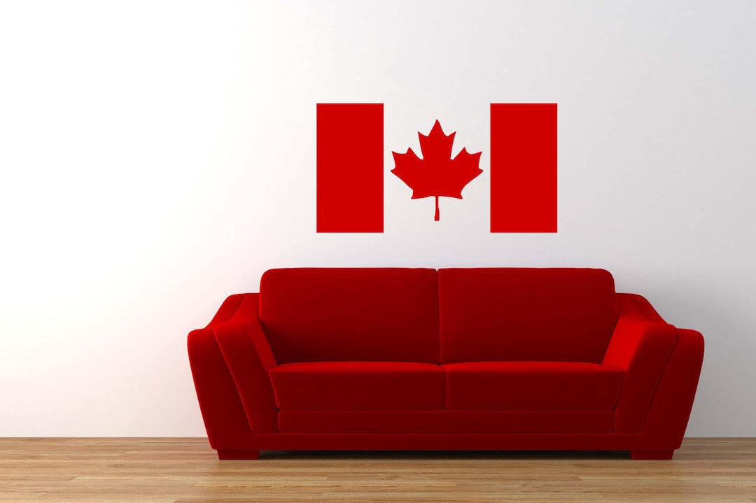 Canada Flag Wall Decor, Canadian Flag Sticker, Canada Car Decal, Maple ...