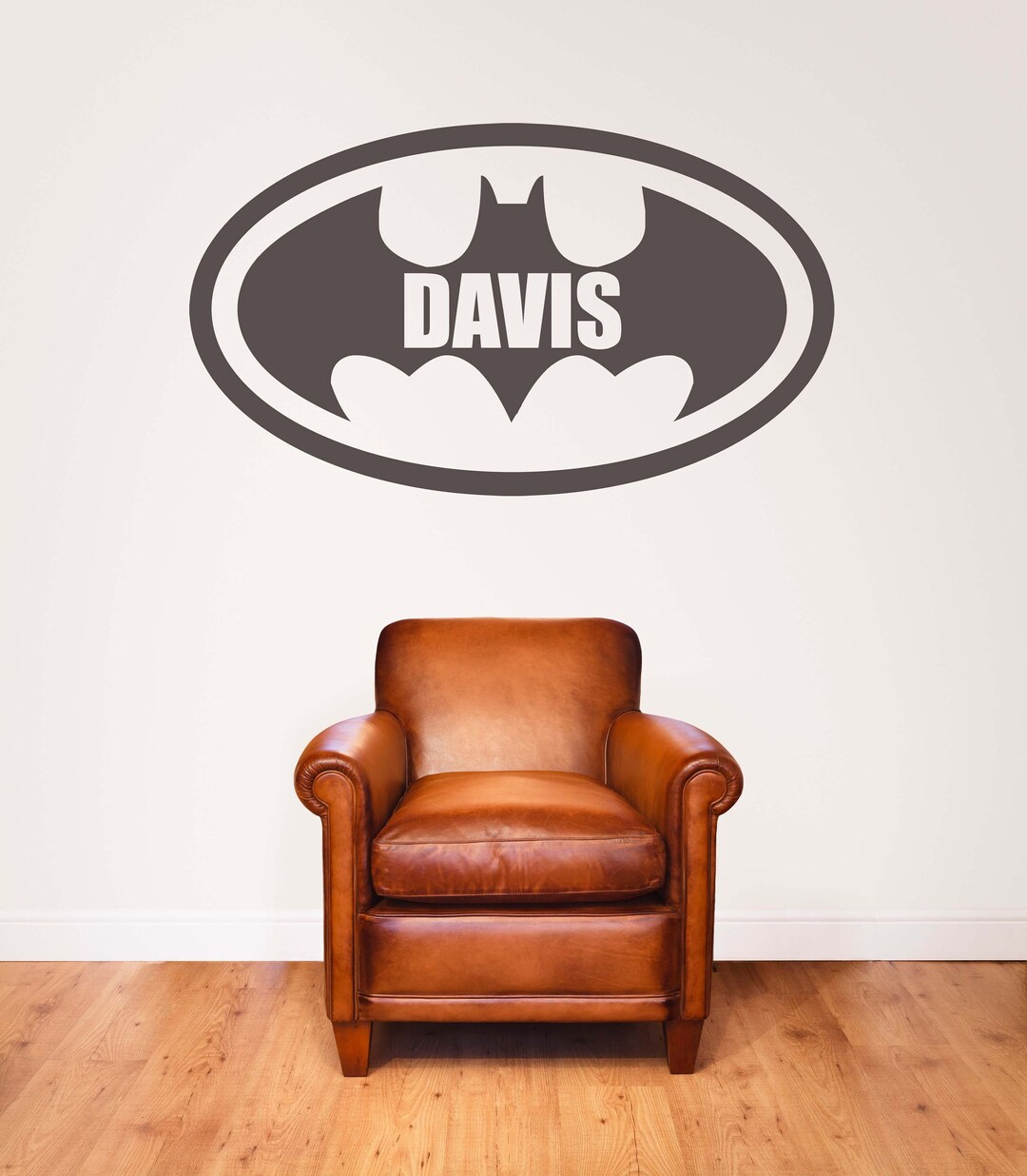 Superhero Wall Decal, Bat Artwork, Custom Name Sign, Birthday Party ...