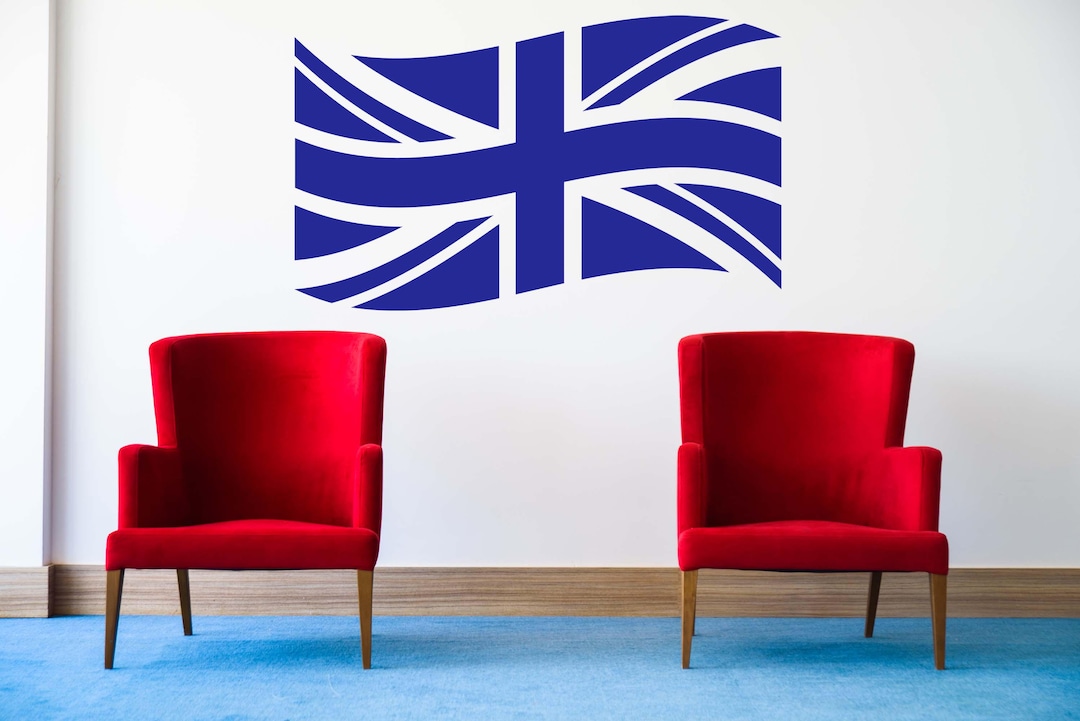 Union Jack Wall Decal, British Flag Sticker, UK Wall Art, Punk Rock ...