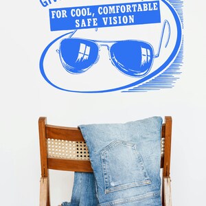 Sunglasses Decal, Glasses Wall Art, Man Cave Wall Decor, Aviator Wall ...