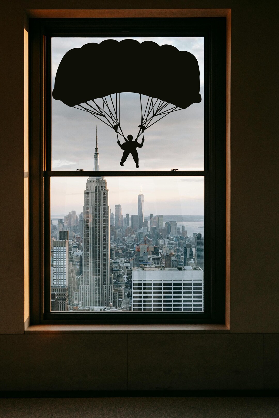 Military Wall Art, Paratrooper Decal, Parachute Decor, Parachutist ...