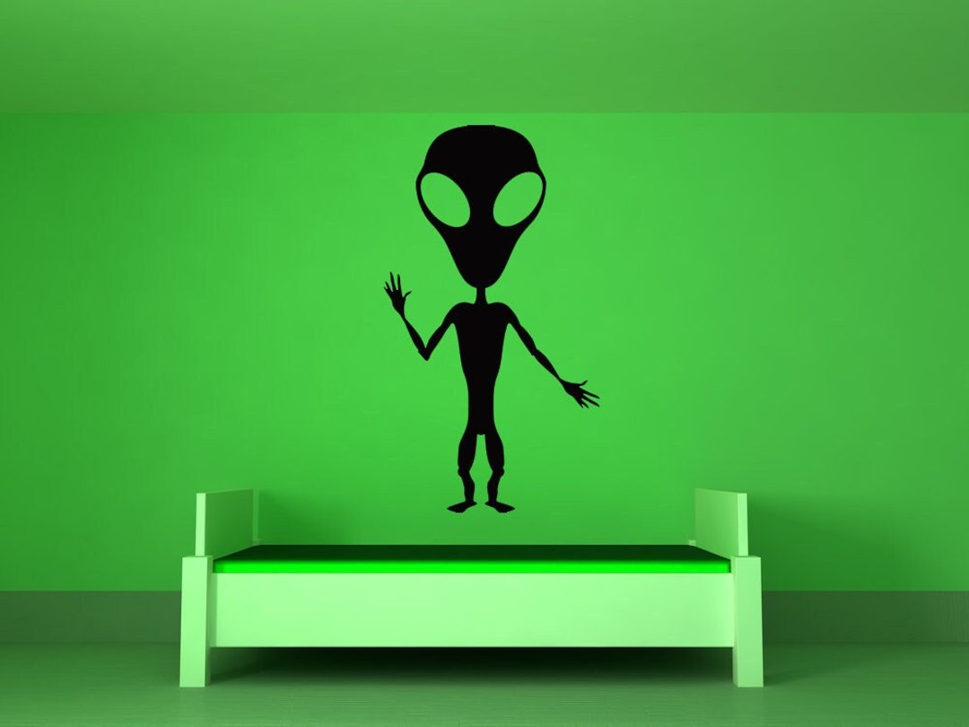 Alien Sticker, Alien Wall Art, Alien Decor, Alien Decal for Wall, Home ...